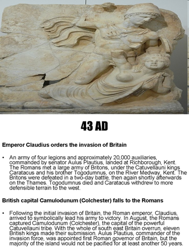Timeline & Market Place Activity: Roman Britain 43-419AD | Teaching ...