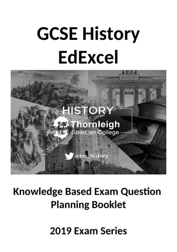 GCSE History EdExcel - Exam Question Planning Booklet | Teaching Resources
