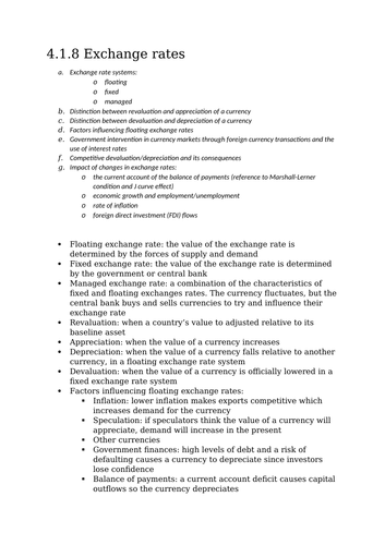 Edexcel A-level Economics Unit 4.1 International economics | Teaching ...
