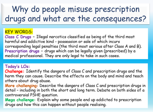 Drugs - Prescription / Class C | Teaching Resources