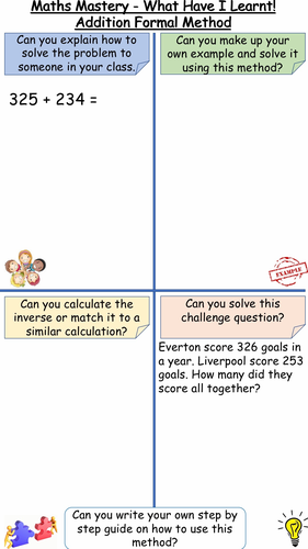 Addition Formal Method Remote Learning L1 | Teaching Resources