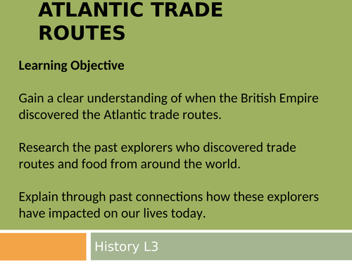 KS 2 History Atlantic Trade Routes | Teaching Resources