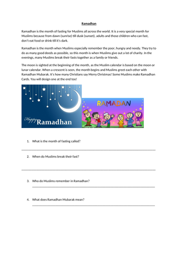 RE Primary Eid and Ramadhan Islam lessons | Teaching Resources