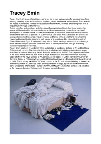 Conceptual Artist Factsheets - Art & Design - Research | Teaching Resources
