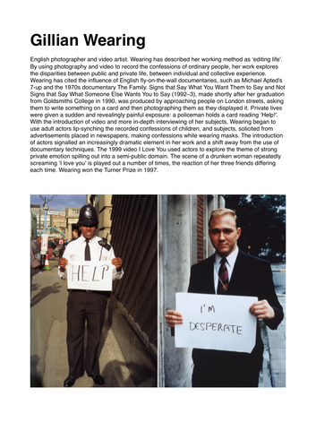 Conceptual Artist Factsheets - Art & Design - Research | Teaching Resources