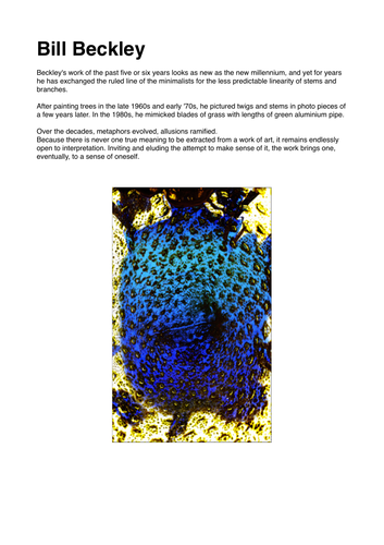 Modern Fine Artist Factsheets - Art & Design - Research | Teaching ...