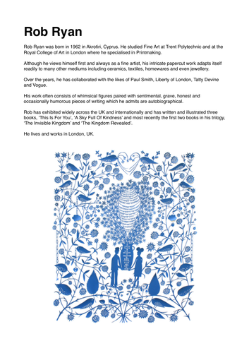 Modern Fine Artist Factsheets - Art & Design - Research | Teaching ...