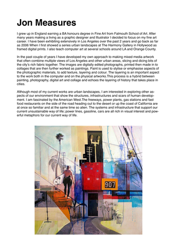 Modern Fine Artist Factsheets - Art & Design - Research | Teaching ...