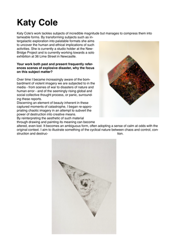 Modern Fine Artist Factsheets - Art & Design - Research | Teaching ...