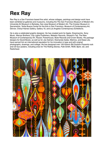 Modern Fine Artist Factsheets - Art & Design - Research | Teaching ...