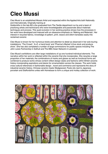 Modern Fine Artist Factsheets - Art & Design - Research | Teaching ...
