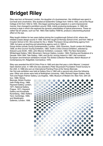 Traditional Fine Artist Factsheets - Art & Design - Research | Teaching ...