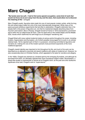 Traditional Fine Artist Factsheets - Art & Design - Research | Teaching ...