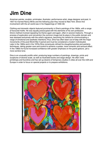 Traditional Fine Artist Factsheets - Art & Design - Research | Teaching ...