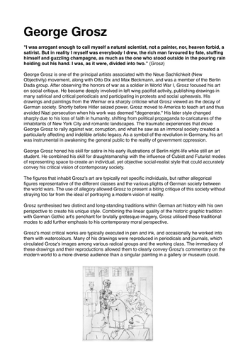 Traditional Fine Artist Factsheets - Art & Design - Research | Teaching ...