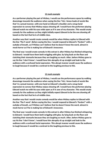 GCSE Component 1 Exam Prep - BLOOD BROTHERS [AQA] | Teaching Resources
