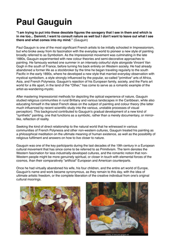 Traditional Fine Artist Factsheets - Art & Design - Research PT 2 ...