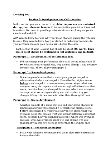 Devising - Coursework [AQA] | Teaching Resources