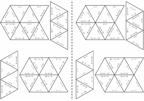 2-Step Linear Equations - Tarsia Jigsaw | Teaching Resources