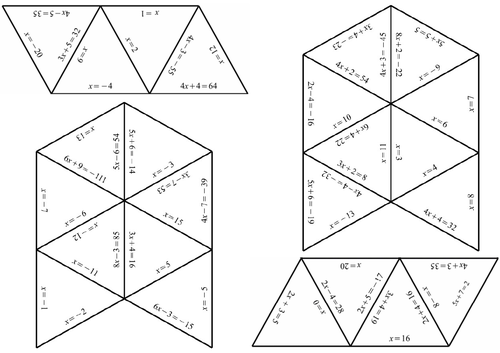 2-Step Linear Equations - Tarsia Jigsaw | Teaching Resources