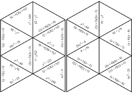 Difference of Two Squares - Tarsia Jigsaw | Teaching Resources