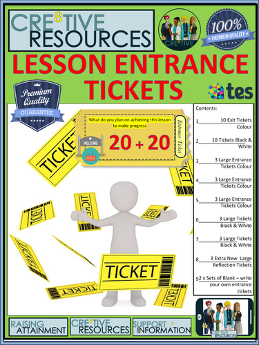 Editable Entrance Tickets | Teaching Resources