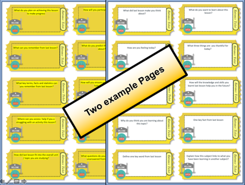 Editable Entrance Tickets | Teaching Resources