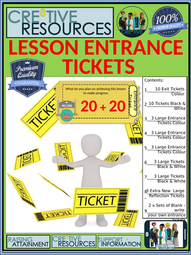 Editable Entrance Tickets | Teaching Resources