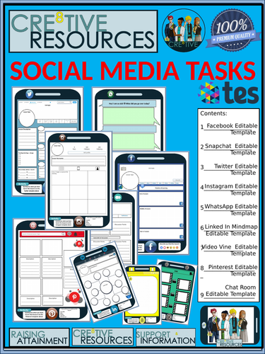Social Media Activity Templates | Teaching Resources