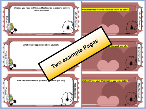 Mindfulness Reflection Tickets | Teaching Resources