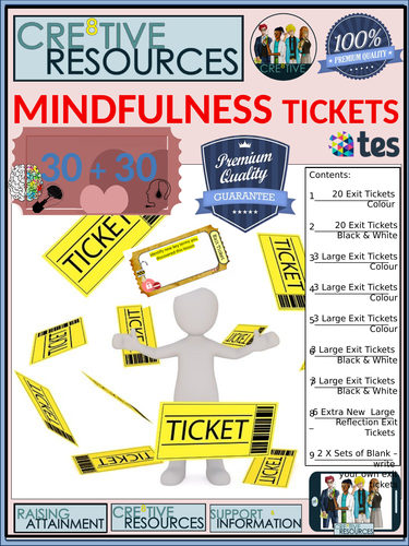Mindfulness Reflection Tickets | Teaching Resources