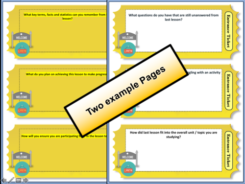 Entrance and Exit Tickets | Teaching Resources
