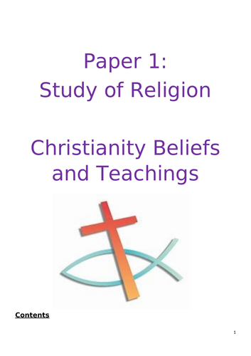 AQA Christianity beliefs and teachings - Simplified revision guide with exam help | Teaching ...