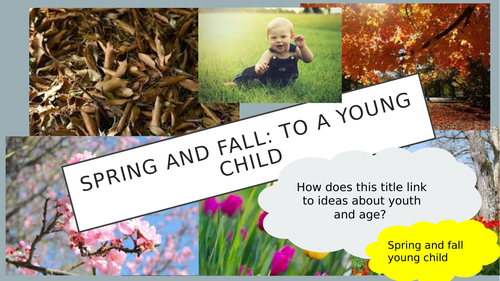 Spring and Fall To a Young Child Gerald Manley Hopkins | Teaching Resources