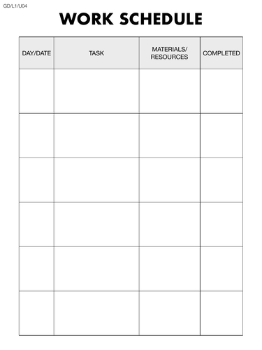 NCFE L1 Graphic Design UNIT 04 SCHEME OF WORK | Teaching Resources