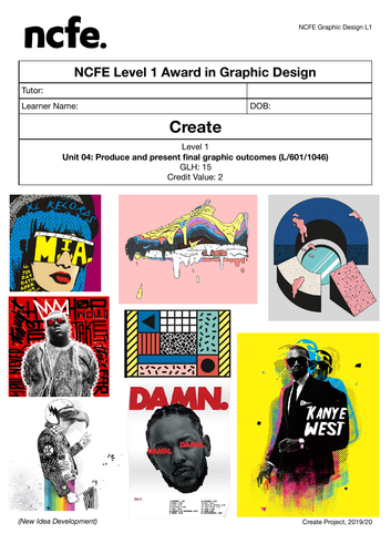 NCFE L1 Graphic Design UNIT 04 SCHEME OF WORK | Teaching Resources