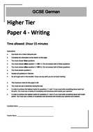 German GCSE Practice Papers Writing Foundation + Higher | Teaching ...