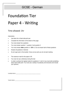 German GCSE Practice Papers Writing Foundation + Higher | Teaching ...