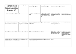 AQA GCSE Physics Trilogy Revision Worksheets Paper 2 - Higher and ...