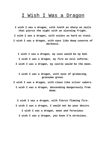 Viking Dragon Poems | Teaching Resources