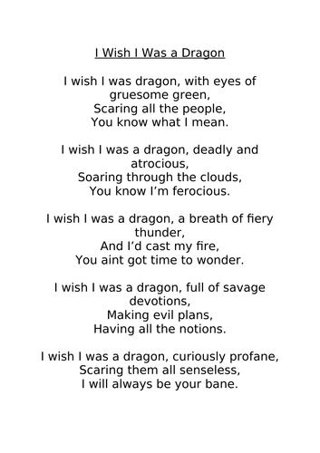 Viking Dragon Poems | Teaching Resources