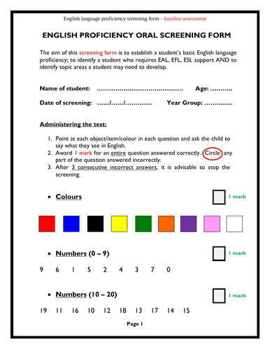 *Testing English Proficiency - 9 PAGES* | Teaching Resources