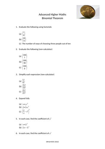 Advanced Higher Maths revision material | Teaching Resources