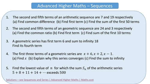 Advanced Higher Maths revision material | Teaching Resources