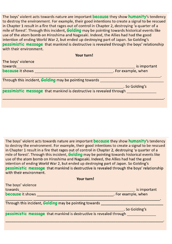 LOTF's full SOW | Teaching Resources