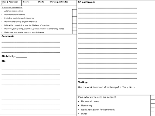Edexcel History GCSE (9-1) Exam Response Feedback DIT Sheets | Teaching ...