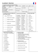 KS3 French Present Tense Verb Drills | Teaching Resources