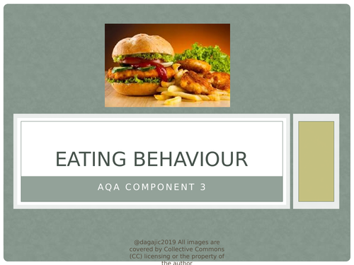 AQA A Level Psychology - Component 3 - Eating Behaviour | Teaching ...