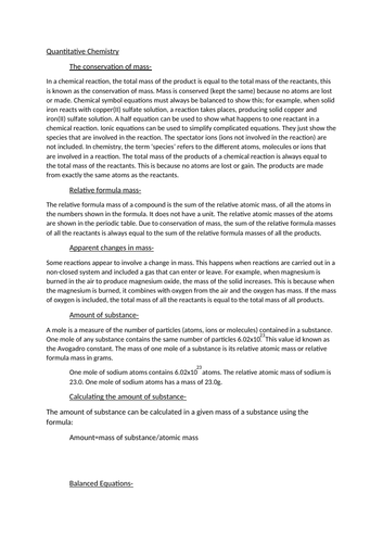 Chemistry paper 1 | Teaching Resources