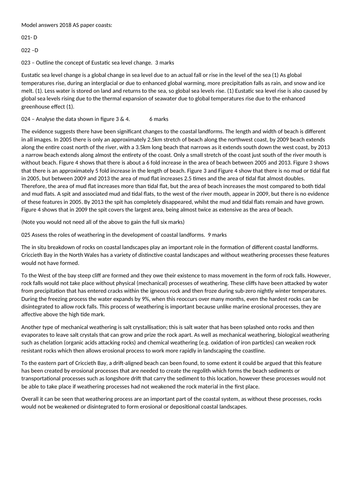 New AQA A level Geography model answers for 20 mark essays. | Teaching ...